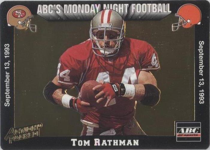1993 Action Packed Monday Night Football - Tom Rathman #5 for sale ...