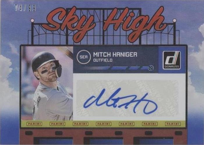 2020 Panini Donruss - Sky High Signatures Blue #SHS-MH Mitch Haniger ...
