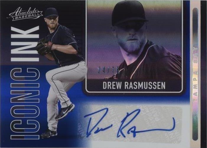 2022 Panini Absolute - Iconic Ink Spectrum Blue #II-DR Drew Rasmussen ...
