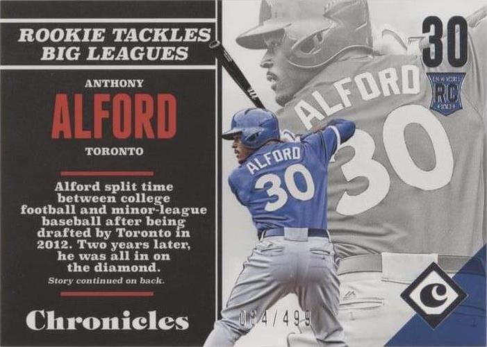 2017 Panini Chronicles - Rookies Anthony Alford #128 /499 (RC) for sale ...