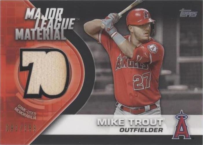 2021 Topps - Major League Materials Series 2 Mike Trout #MLM-MT Black /199 (MEM) for sale online ...