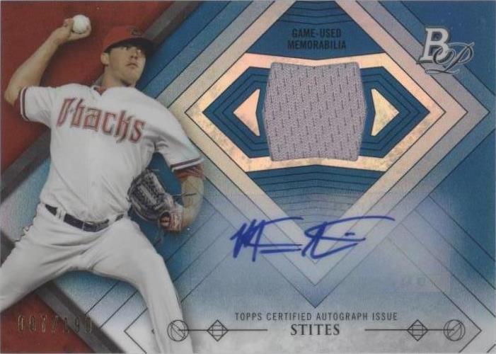 2014 Bowman Platinum - Autographed Relics Blue Refractor #AR-MSTI Matt ...