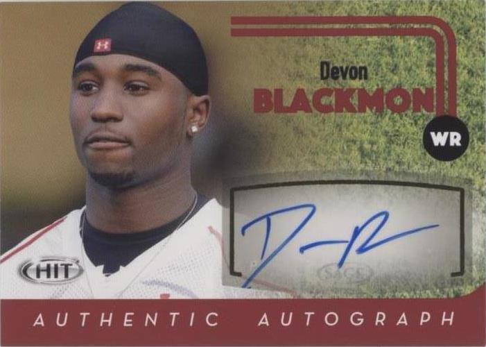 2016 SAGE Hit - Autographs Devon Blackmon #A82 Red (AU, RC) for sale online | eBay