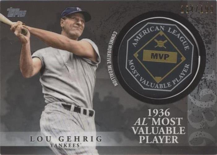 2023 Topps Update Series - Mvp Medallion Lou Gehrig #MVP-LG Black /199 for sale online | eBay