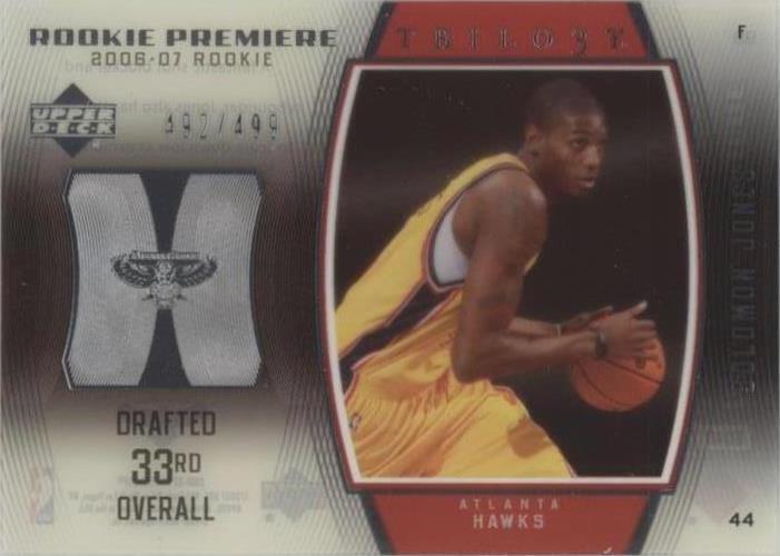 2006-07 Upper Deck Trilogy - Rookie Premiere Solomon Jones #99 /499 (RC ...
