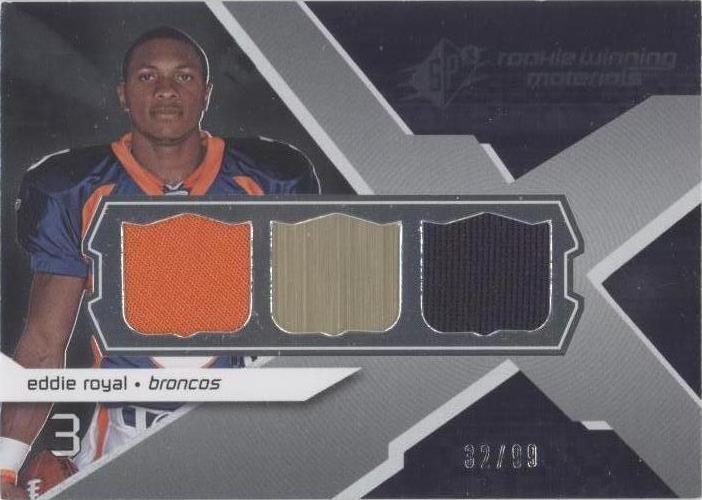 2008 SPx - Rookie Winning Materials Eddie Royal #RM-ER Dual Jersey Nfl ...