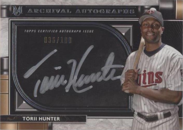2021 Topps Museum Collection - Archival Autographs #AA-THU Torii Hunter ...