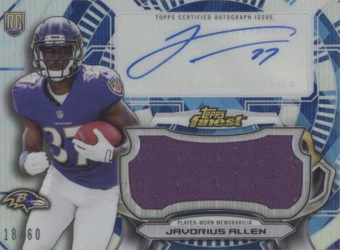 2015 Topps Finest - Autographed Jumbo Relic Refractor Javorius Allen # ...
