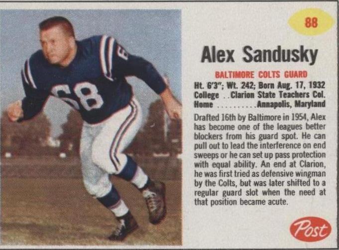 1962 Post - Alex Sandusky #88 for sale online | eBay