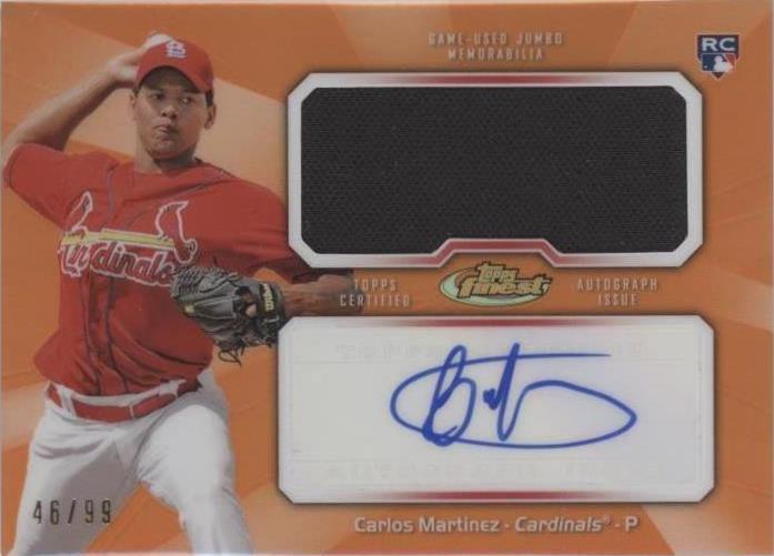 2013 Topps Finest - Autograph Jumbo Relic Rookie Refractor Carlos ...