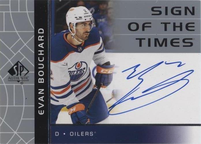 2022-23 SP Authentic - 2002-03 Retro Sign of the Times Evan Bouchard # ...