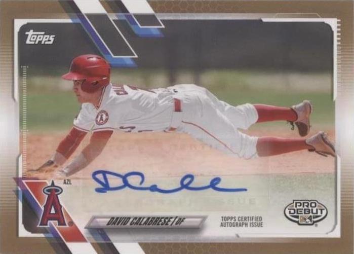 2021 Topps Pro Debut - David Calabrese #PD-114 Gold Autographs /50 (AU ...