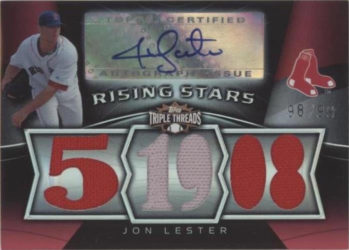 2009 Topps Triple Threads - Rising Stars Jon Lester #110 /99 (AU, MEM ...