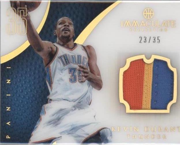 2012-13 Panini Immaculate Collection - Jersey Number #70 Kevin Durant ...