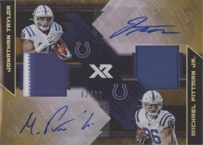 2020 Panini XR - Dual Autographed Swatches Gold #DAS-IC Jonathan Taylor ...
