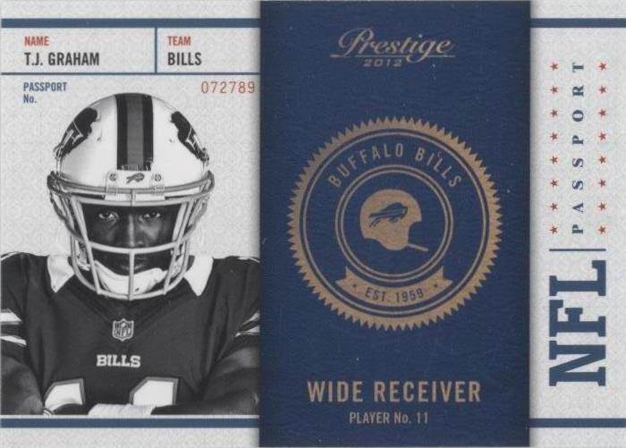 2012 Playoff Prestige - NFL Passport #34 T.J. Graham (RC) for sale ...