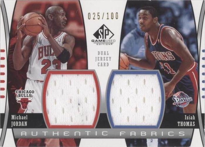 2004-05 SP Game Used - Authentic Fabrics Dual #AF2-JT Michael Jordan ...
