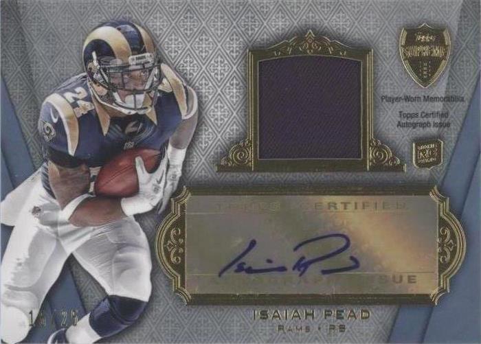 2012 Topps Supreme - Autographed Relics Isaiah Pead #SAR-IP Blue /25 ...