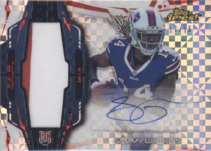 2014 Topps Finest - Rookie Autograph Patch Sammy Watkins #RAP-SW X ...