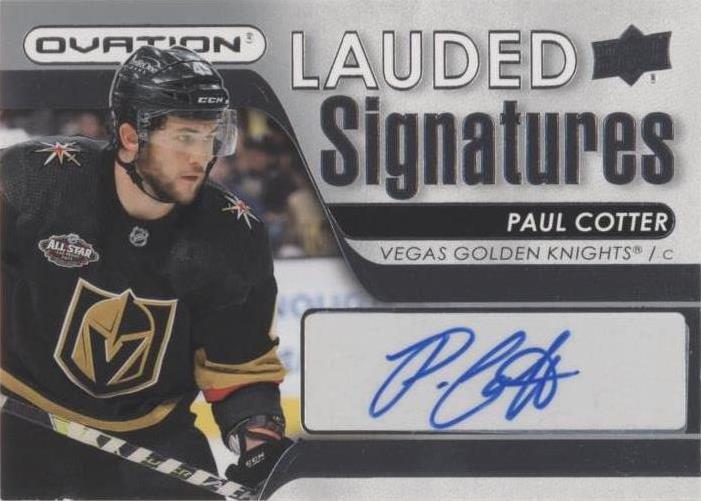 2021-22 Upper Deck Ovation - Lauded Signatures #LS-PC Paul Cotter (AU ...