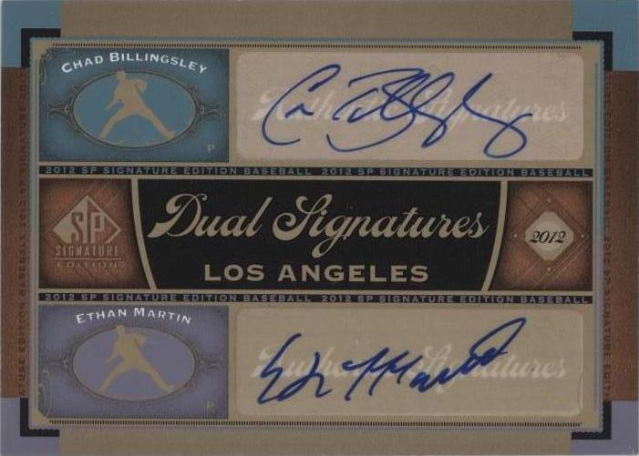 2012 SP Signature Edition - Dual Signatures #LA15 Chad Billingsley ...