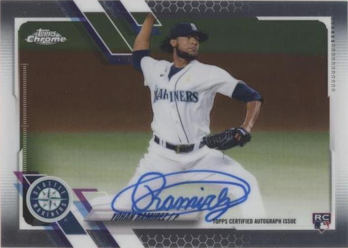 2021 Topps Chrome - Rookie Autographs #RA-YR Yohan Ramirez (AU, RC) for ...