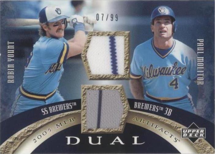 2005 Upper Deck Artifacts - Dual Artifacts #DA-YM Robin Yount, Paul ...