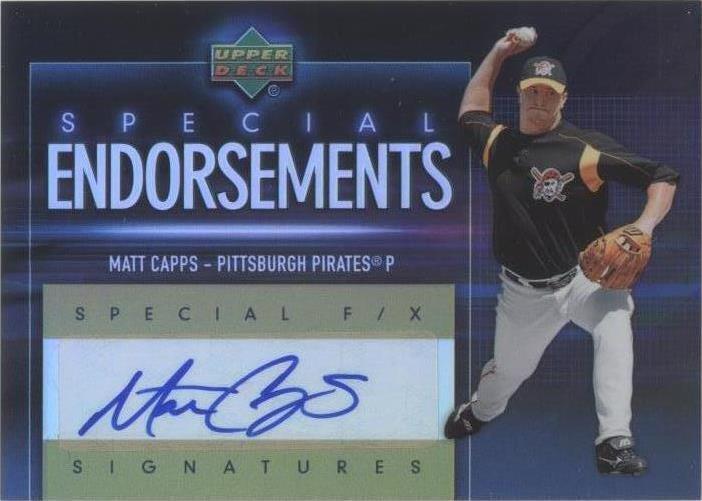 2006 Upper Deck Special F/X - Special Endorsements Matt Capps #SE-CM ...