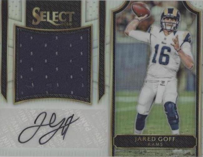 2016 Panini Select - Jumbo Rookie Signature Swatches Jared Goff #JS-JG ...