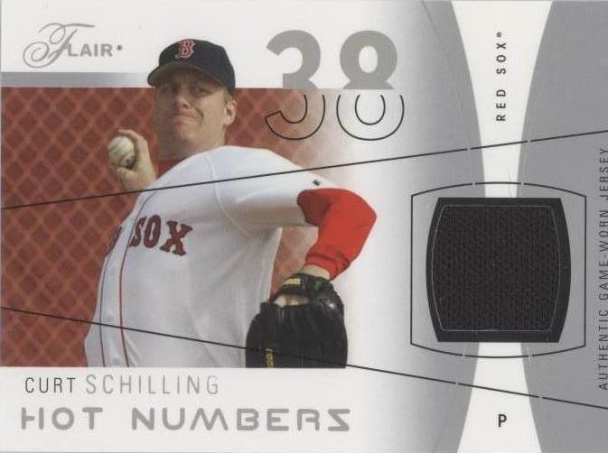 2004 Flair - Hot Numbers Game Used Curt Schilling #HN-CS Pewter /125 ...