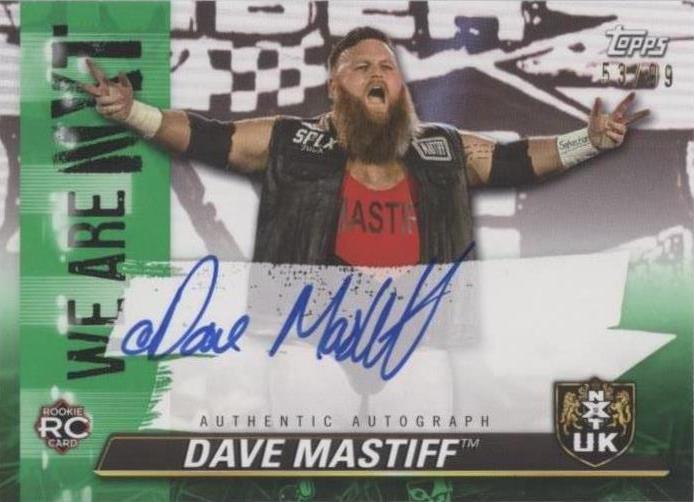 2021 Topps WWE NXT - We Are Nxt Autographs Dave Mastiff #A-DM Green /99 ...