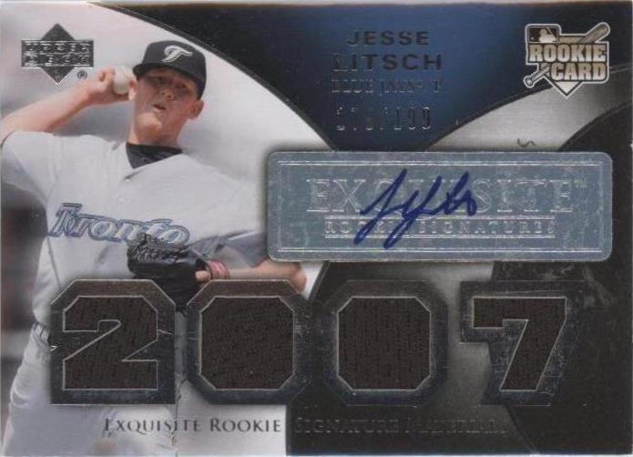 2007 Upper Deck Exquisite Rookie Signatures - #155 Jesse Litsch /199 ...