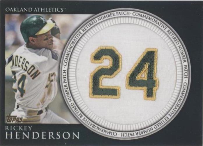 2012 Topps - Manufactured Retired Number Patch #RN-RH Rickey Henderson ...