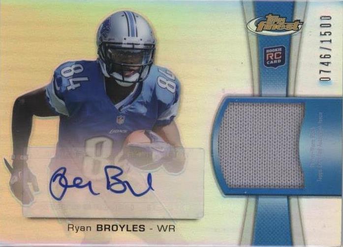 2012 Topps Finest - Rookie Autographed Patch Ryan Broyles #RAP-RB /1500 ...