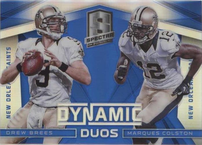 2014 Panini Spectra - Dynamic Duos Blue Prizm #16 Drew Brees, Marques Colston /49 for sale ...
