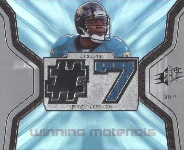 2007 SPx - Winning Materials Byron Leftwich #WM-BL2 Jersey Number (MEM ...