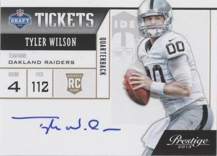 2013 Panini Prestige - Nfl Draft Tickets Tyler Wilson #23 Signatures ...