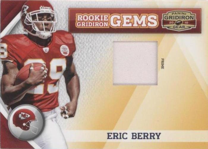 2010 Panini Gridiron Gear - Rookie Gridiron Gems Eric Berry #254 Materials Prime /50 (MEM, RC ...