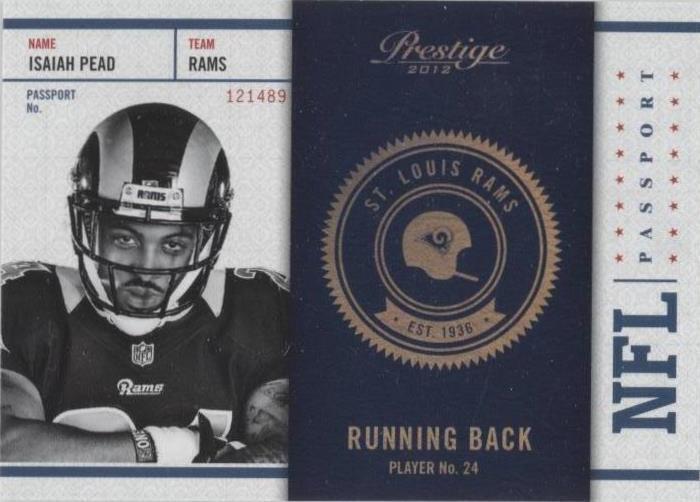 2012 Playoff Prestige - Nfl Passport Isaiah Pead #19 (RC) for sale ...