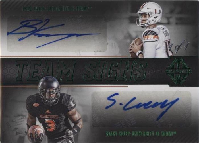 2017 Panini Majestic - Team Signs Dual Signatures Green #TS-KC Brad ...