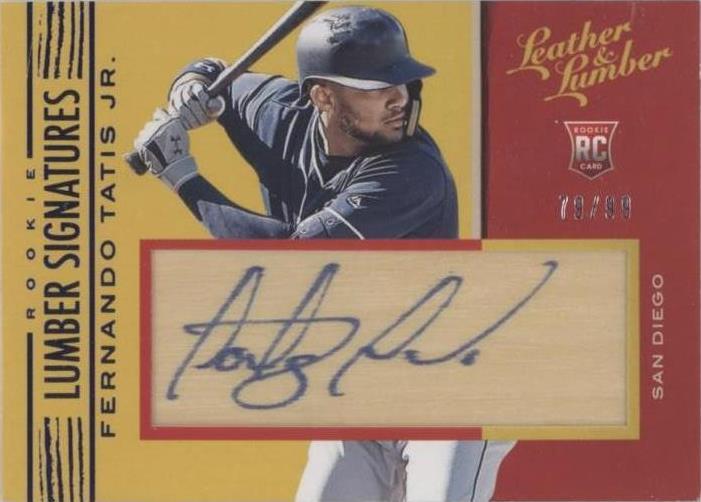 2019 Panini Leather & Lumber - Rookie Signatures Lumber Blue #140 ...