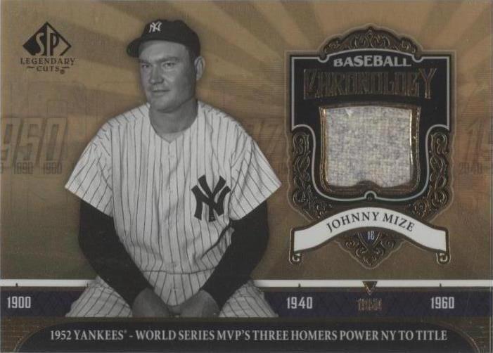 2006 SP Legendary Cuts - Baseball Chronology Johnny Mize #BC-JM ...