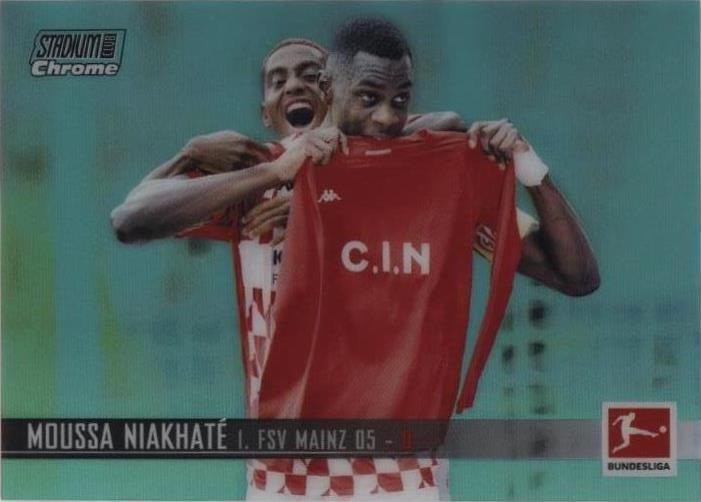 2021-22 Topps Stadium Club Chrome Bundesliga - Moussa Niakhate #76 Aqua ...