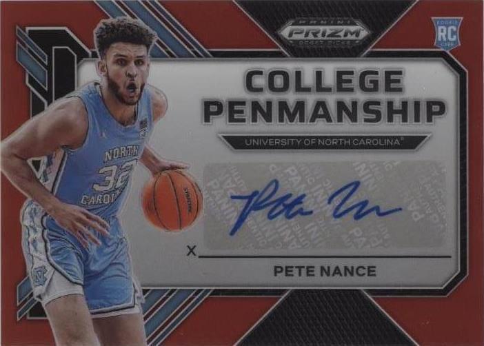 2023 Panini Prizm Draft Picks - College Penmanship Pete Nance #CP-PNC ...