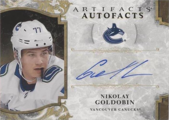 2019-20 Upper Deck Artifacts - Auto Facts Nikolay Goldobin #A-NG (AU) for sale online | eBay