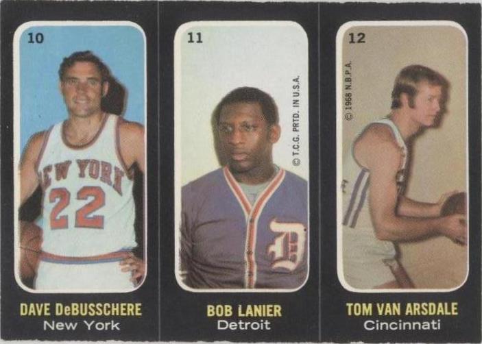 1971-72 Topps - Trios Stickers #10-11-12 Bob Lanier, Dave DeBusschere ...