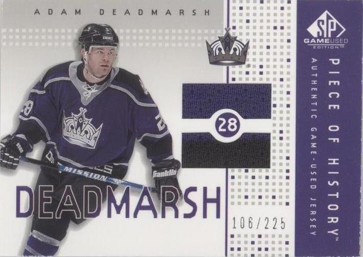 2002-03 SP Game Used - Piece of History Adam Deadmarsh #PH-AD /225 (MEM ...