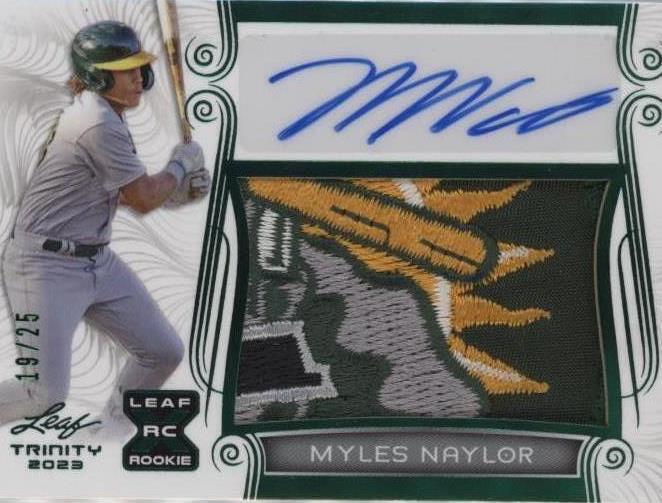 2023 Leaf Trinity - Patch Autographs Myles Naylor #PA-MN1 Spectrum ...