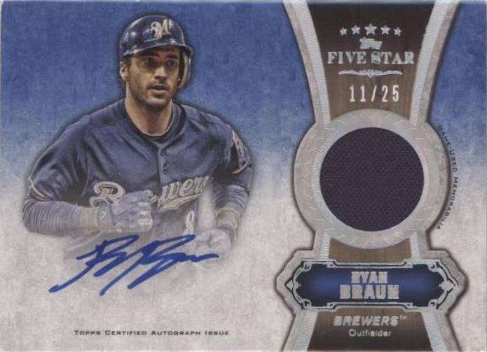 2012 Topps Five Star - Autographed Relics Rainbow #FSAR-RB Ryan Braun ...
