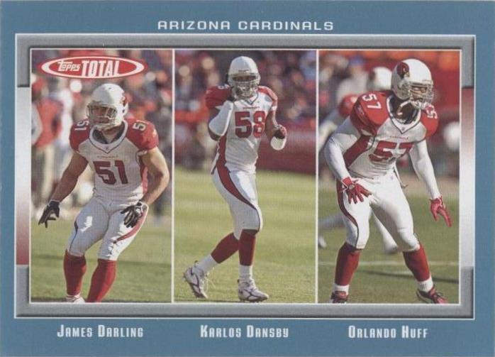 2006 Topps Total - Total Blue #23 Karlos Dansby, Orlando Huff, James ...